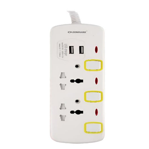 2-Way Portable Socket With USB ports – Zambeel