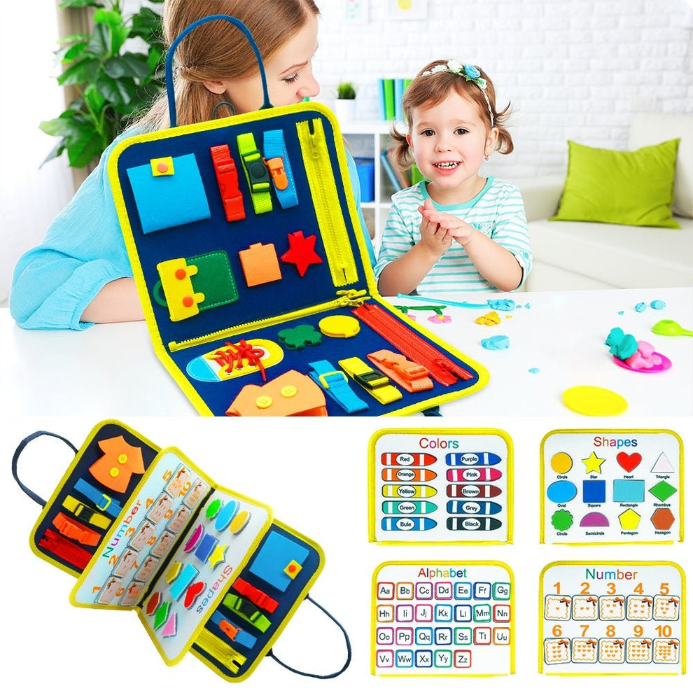 New Busy Book Children's Busy Board Dressing And Buttoning Learning Ba ...