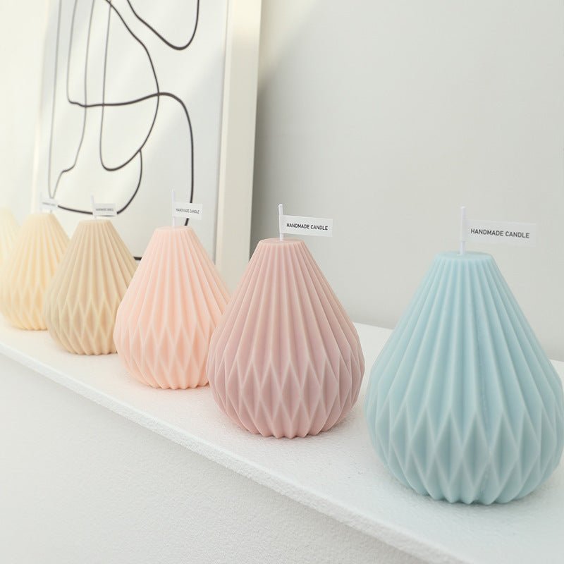 Nordic Style Geometric Lines Pear Shaped Aromatherapy Candles – Zambeel